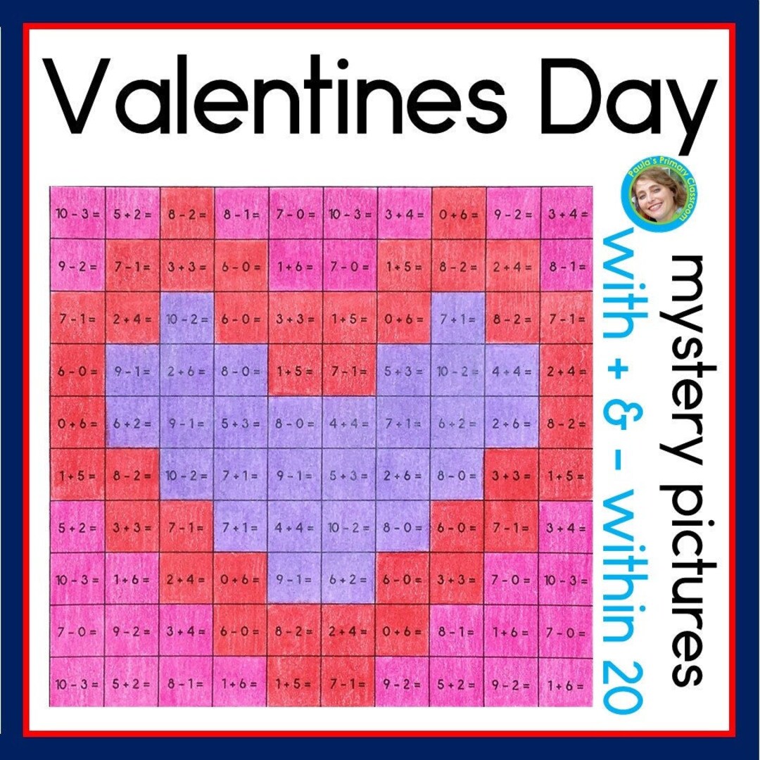 Valentines Day Addition and Subtraction to 20 100s Chart | Hundreds ...