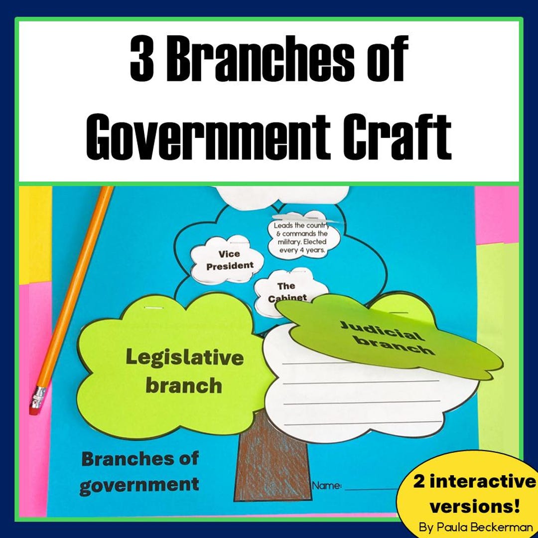 3 Branches of Government Activity Constitution Day Activity Craft ...