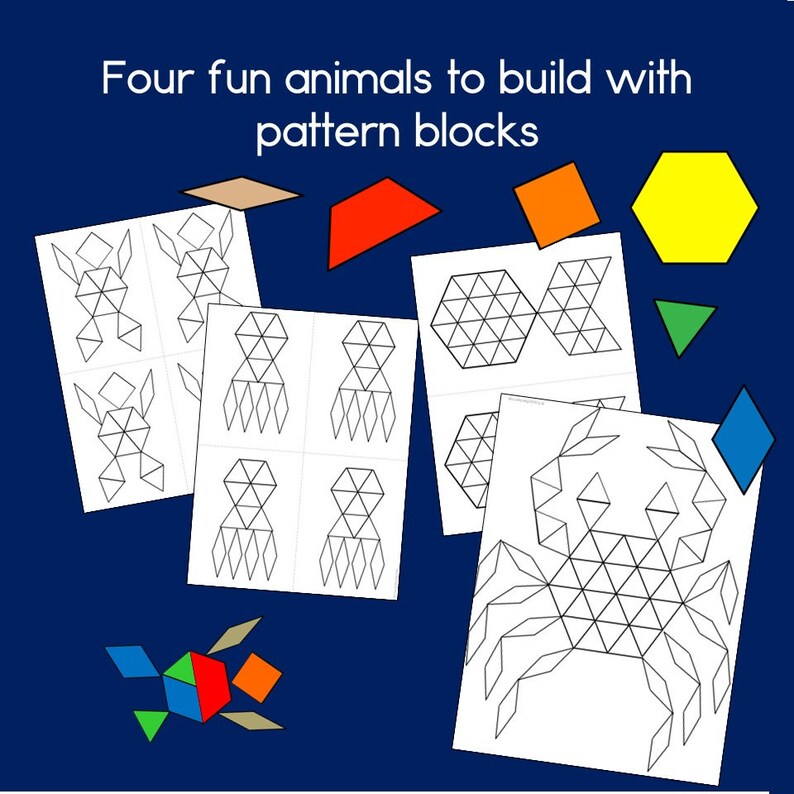 Ocean Pattern Block Mats | 2D Shape Puzzles | Problem Solving Critical ...