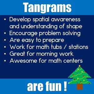 Christmas Tangram Puzzles | Printable Tangrams | 2D Shapes Math Center ...