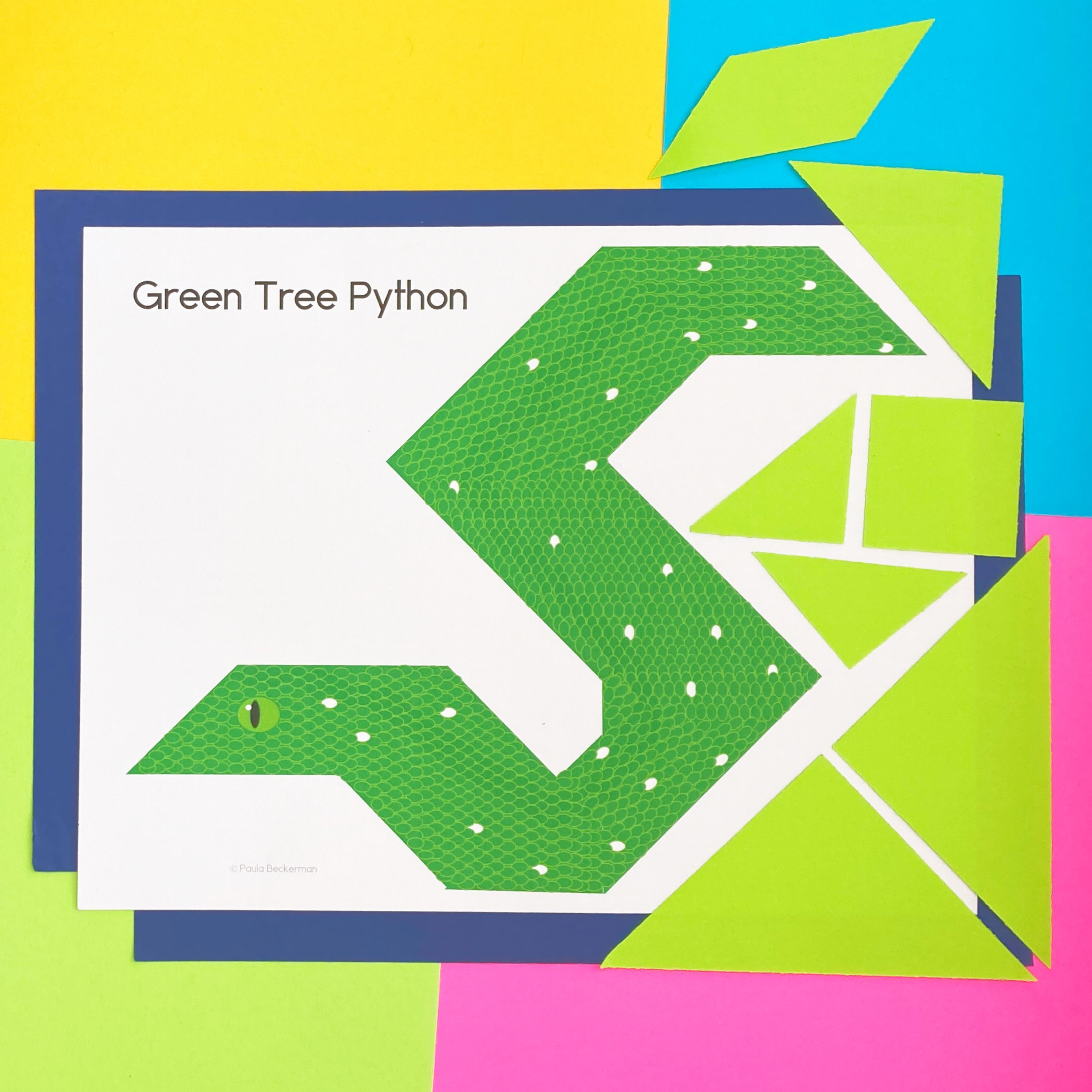 Rain Forest Animals Tangram Puzzles Printable | 2D Shapes Math Center ...