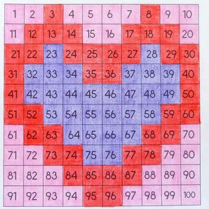 Valentines Day 100s Charts | Hundreds Chart | 100 Chart Mystery ...