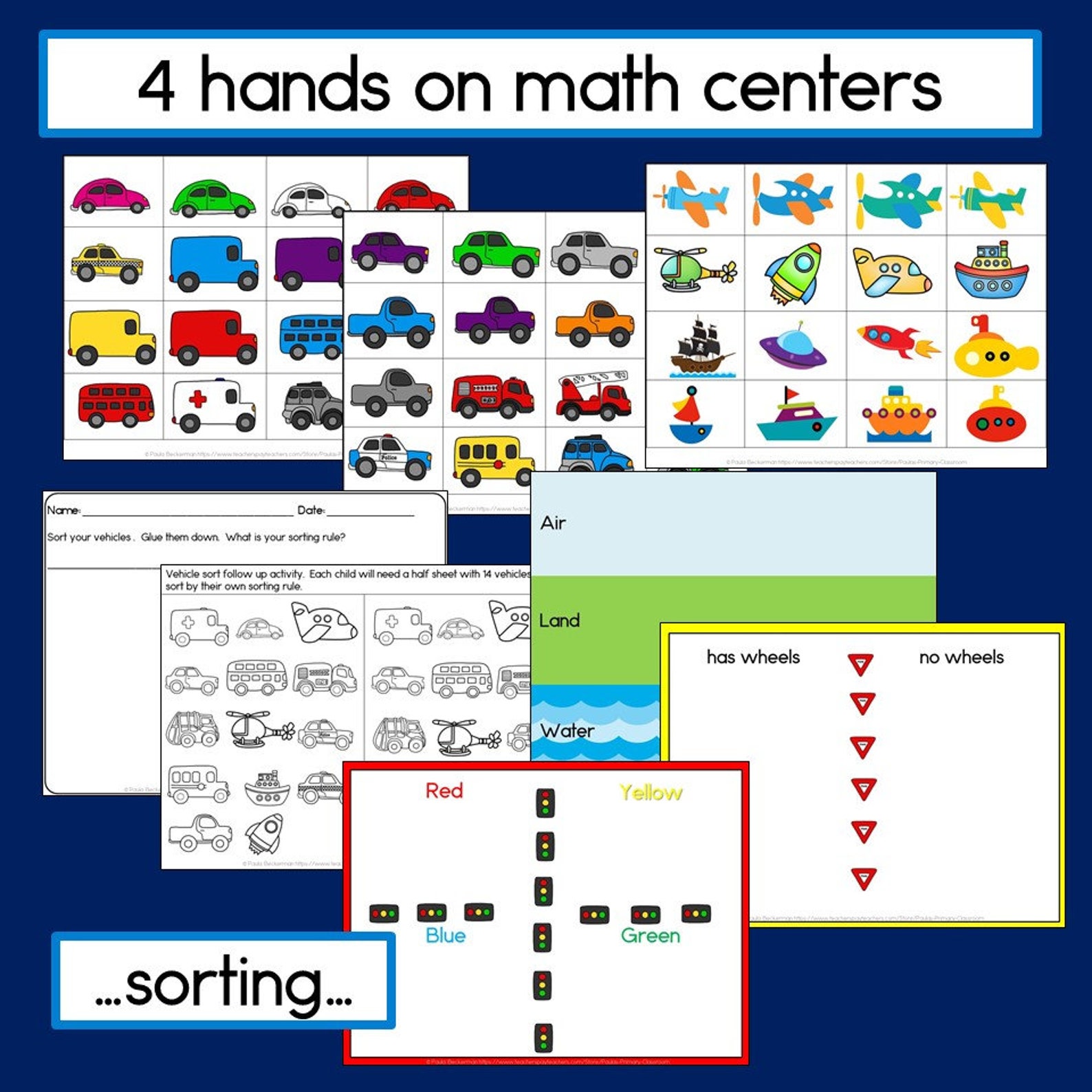 Transportation Math | Graphing Sorting Venn Diagrams and Nonstandard ...
