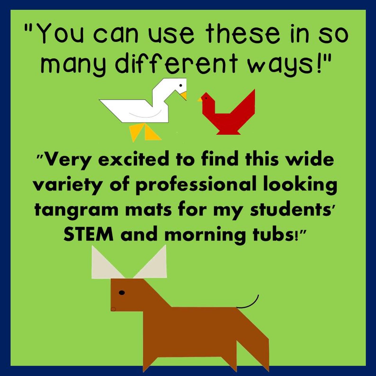 Farm Animals Printable Tangrams Congruent 2D Shapes Math Center and ...