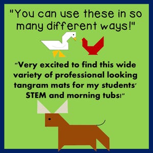 Farm Animals Printable Tangrams Congruent 2D Shapes Math Center and ...