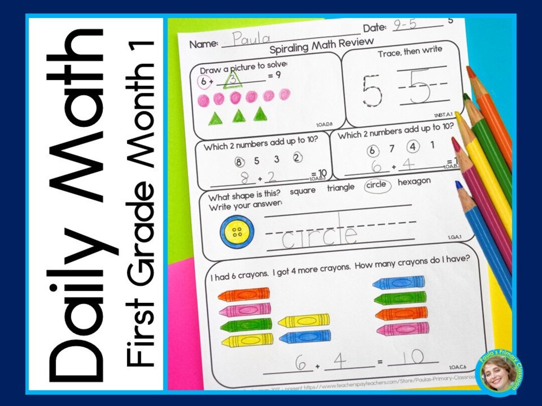 Math Spiral Review Daily Worksheets Morning Work Homework - Etsy