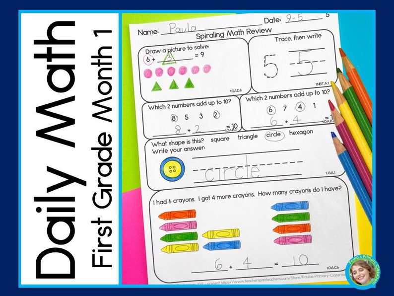 Math Spiral Review Daily Worksheets Morning Work Homework - Etsy
