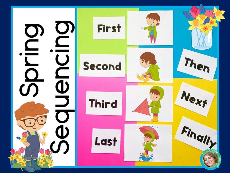 Spring Story Sequencing Speaking and Writing Activities - Etsy