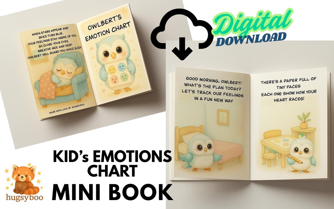 Foldable Booklet Kit: Feelings + Emotions Chart for Kids - Etsy