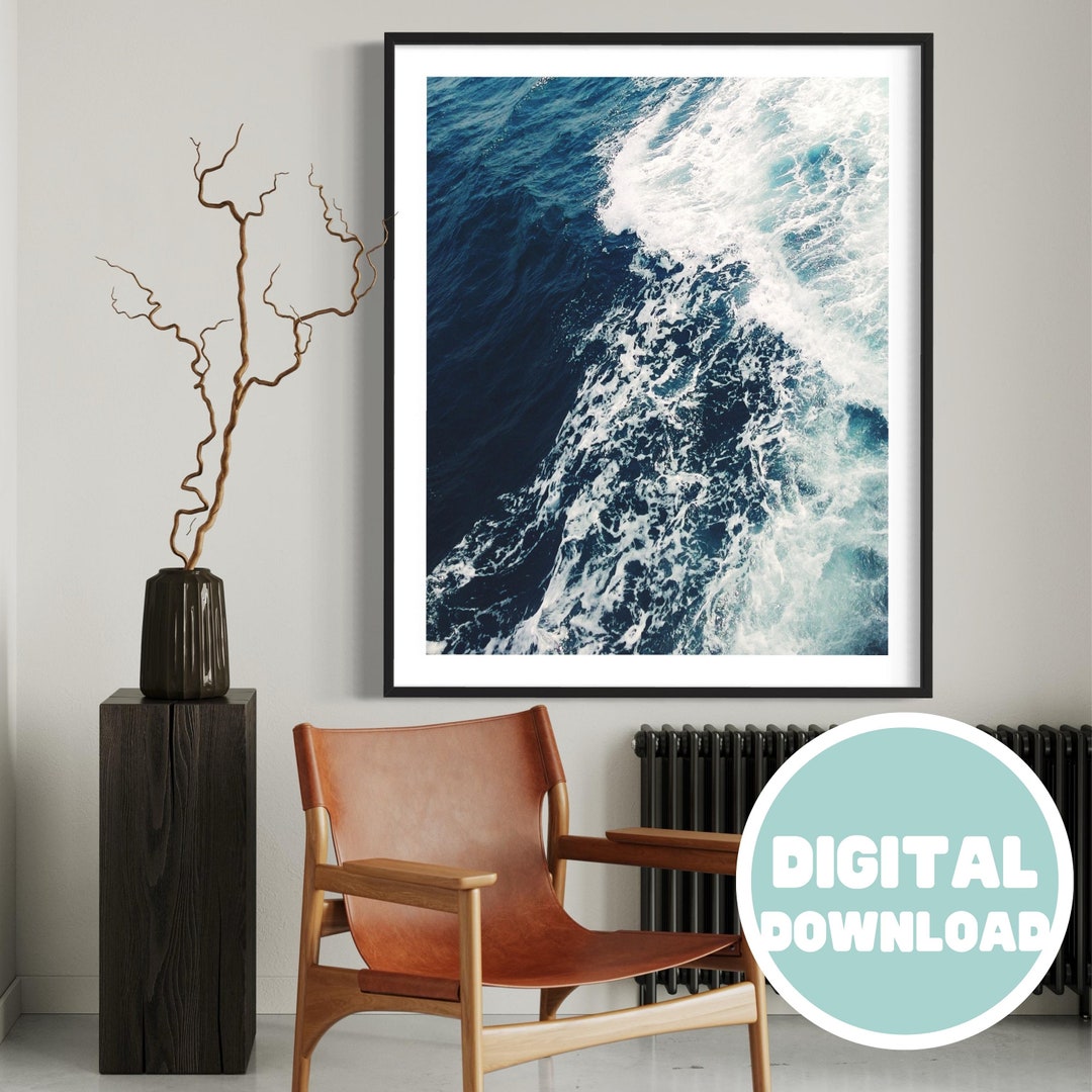 Ocean Waves Canvas Prints, Sea, Water, Relaxing Wall Art, Inspirational ...