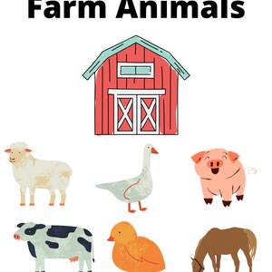 Farm Animal Preschool Activity Printable - Etsy Canada