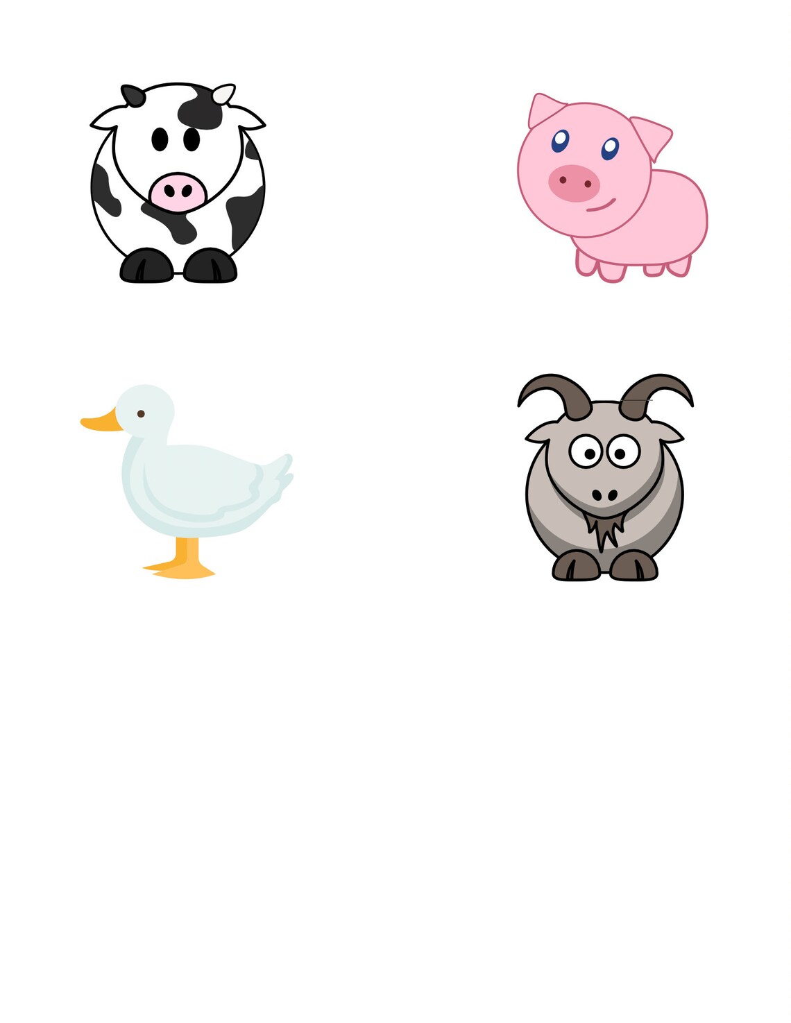 Farm Animal Preschool Activity Printable - Etsy