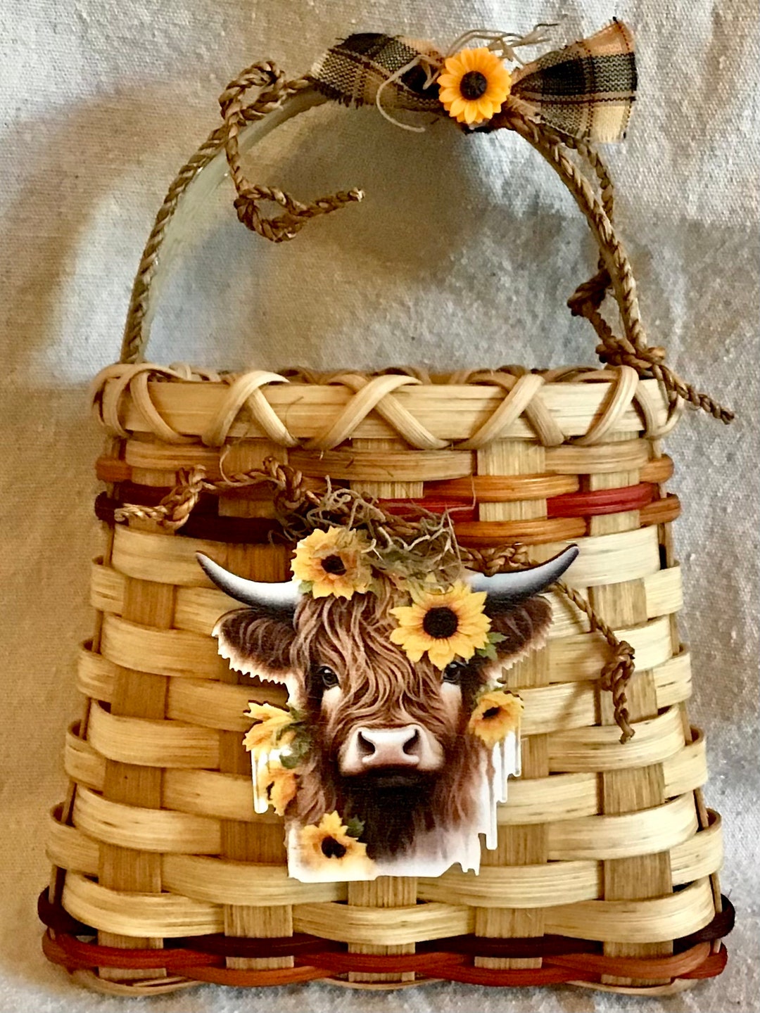 Highland Cow Basket Weaving Kit - Etsy