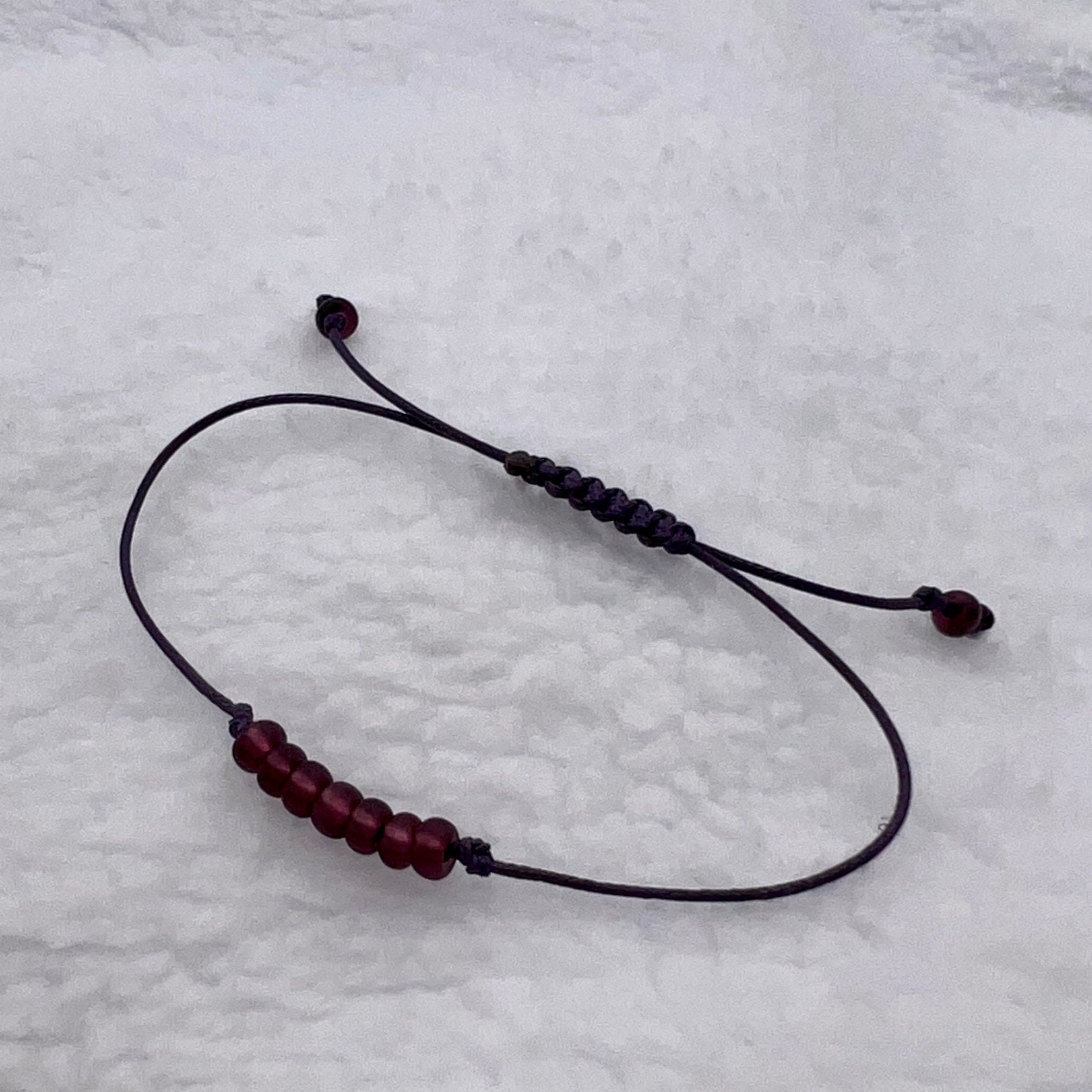 7 Bead Purple BTS Subtle Bracelet - Etsy