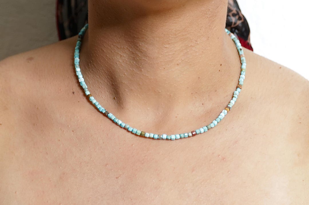 Minimalist 3mm Turquoise Choker- AAA Turquoise Choker and Collarbone ...