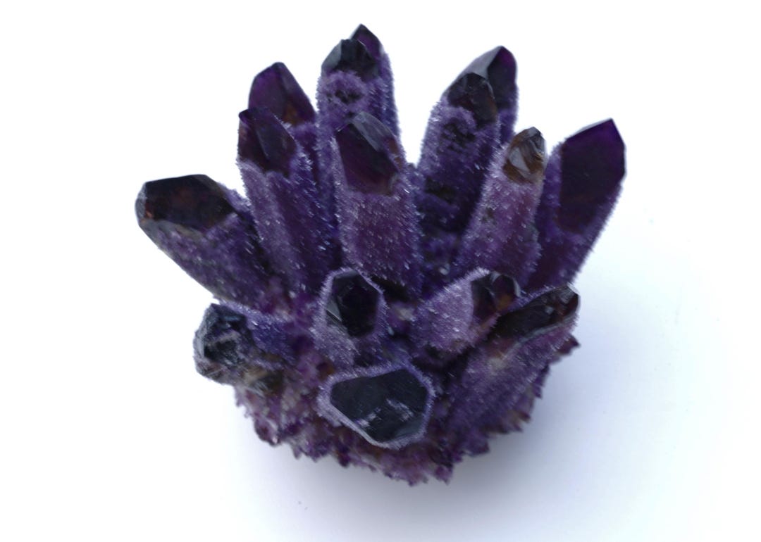 FALSH SALE! Dark Purple Crystal Cluster- Deep Purple Phantom Ghost ...