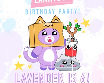 Lankybox Invitation Digital - Etsy UK