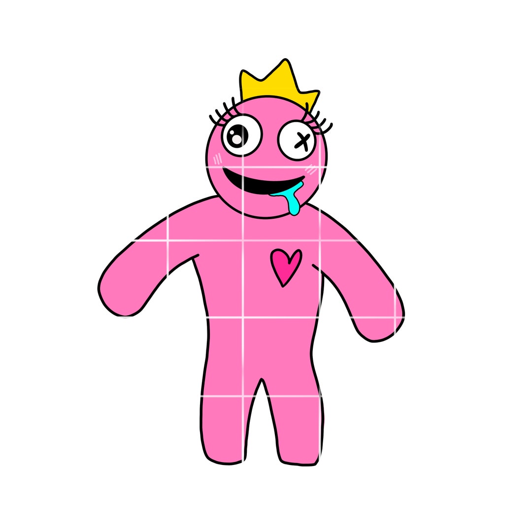 Rainbow Friends Roblox Inspired Illustration Blues Friend Etsy