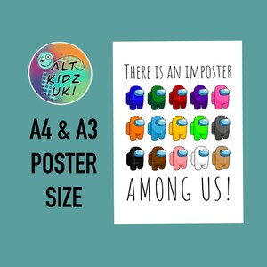 Among Us Imposter Poster Png File, Digital Printable Among Us Artwork ...
