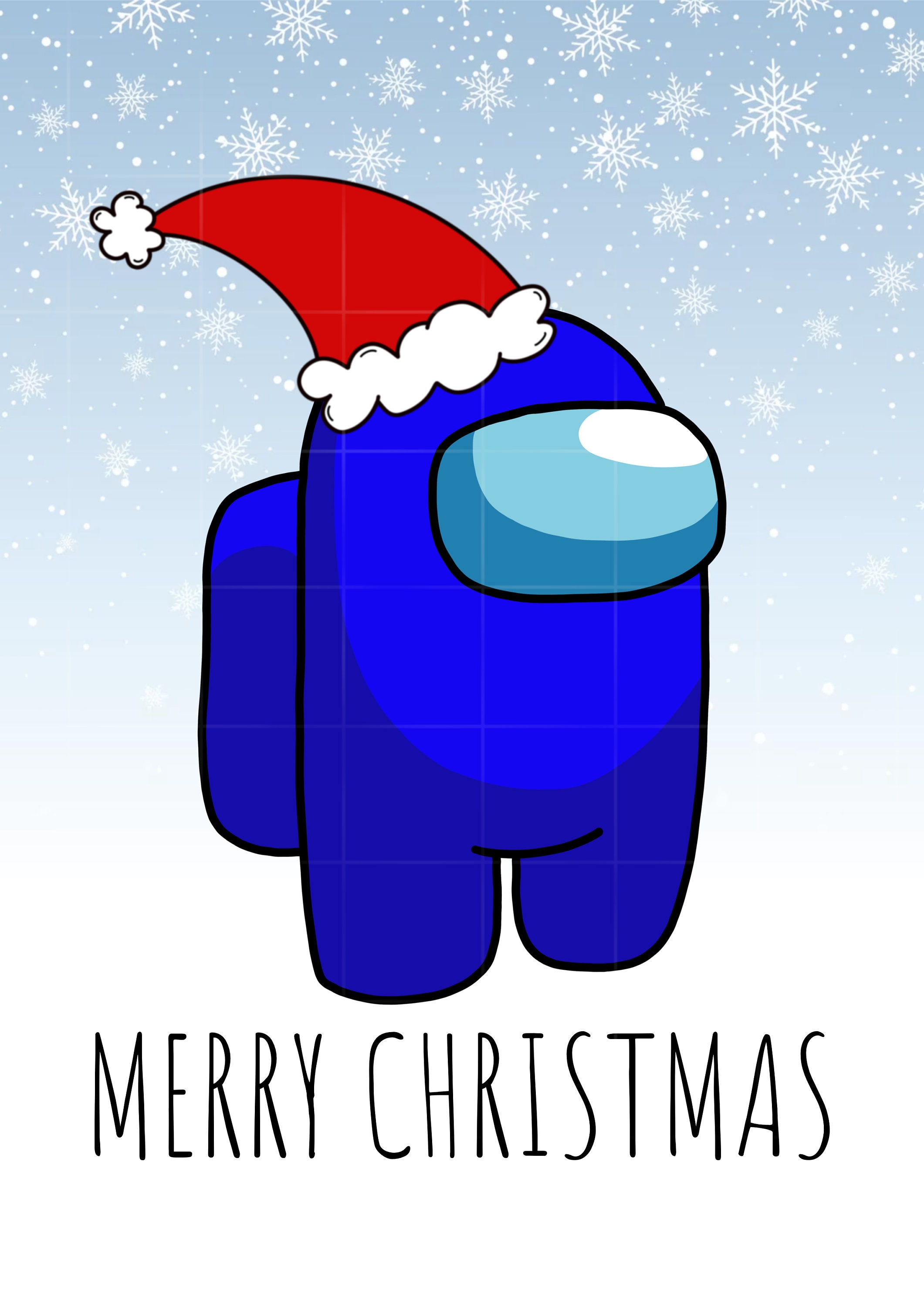 Among Us Christmas Card Digital Printable Merry Christmas - Etsy