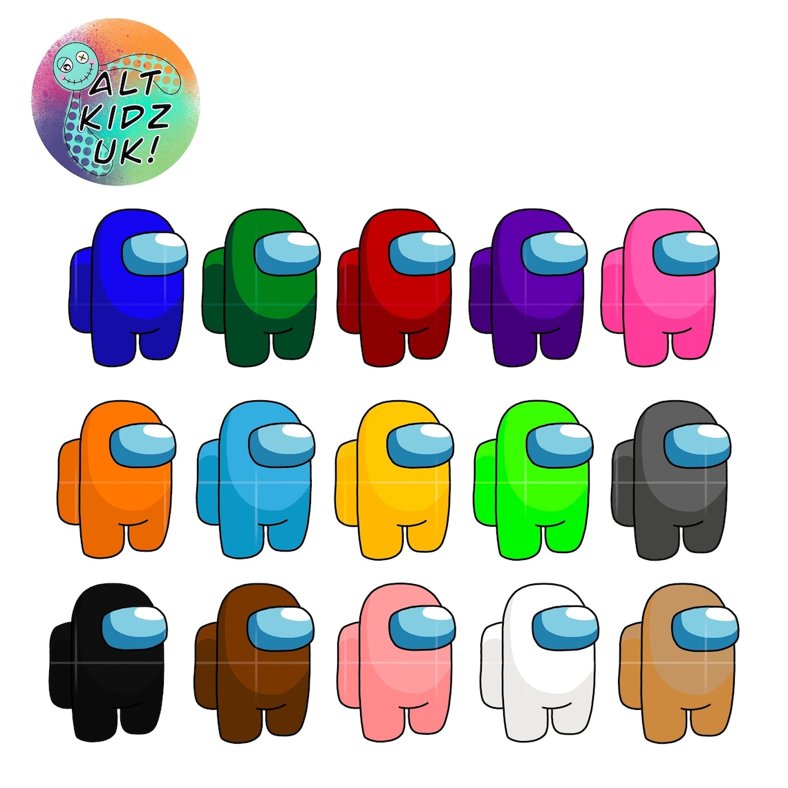 Among Us Character Bundle PNG Roblox personajes imágenes descargables ...