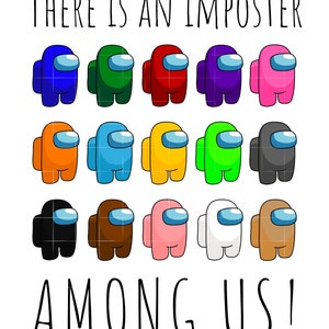 Among Us Imposter Poster Png File, Digital Printable Among Us Artwork ...