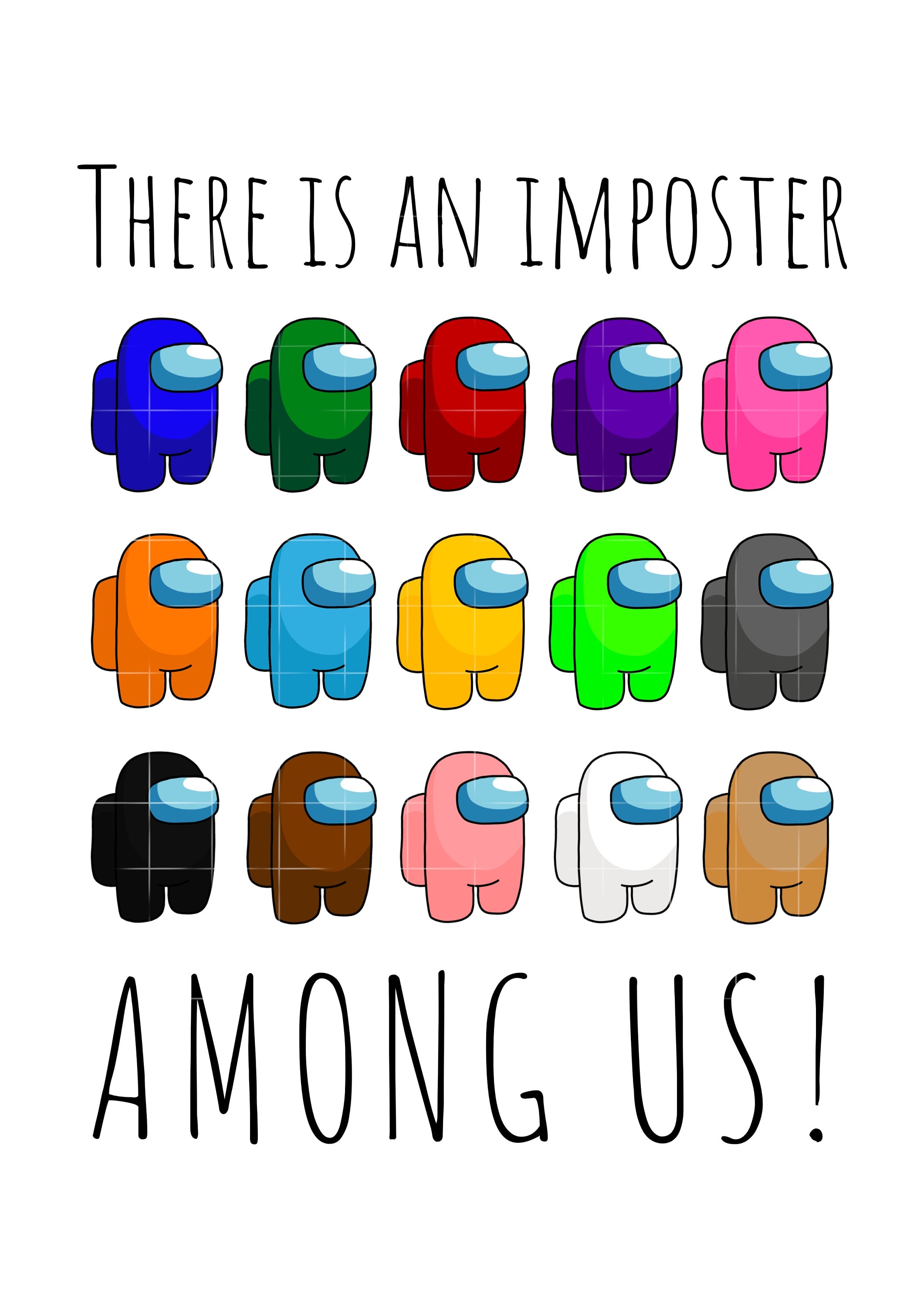 Among Us Imposter Poster Png File, Digital Printable Among Us Artwork ...