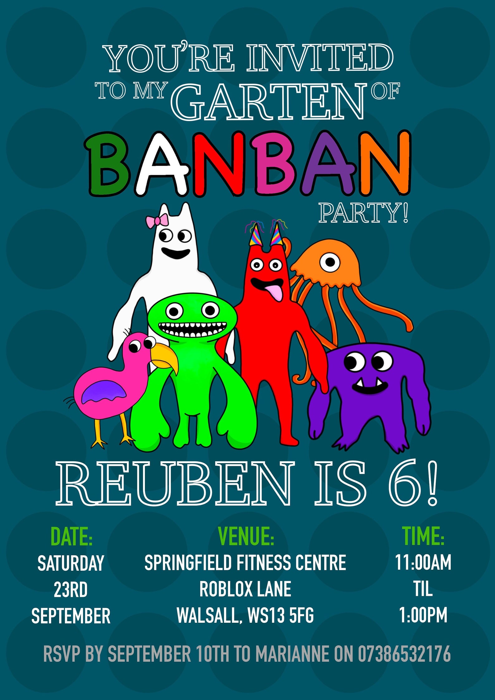 Garten of Banban Birthday Invitation Digital Party - Etsy Sweden