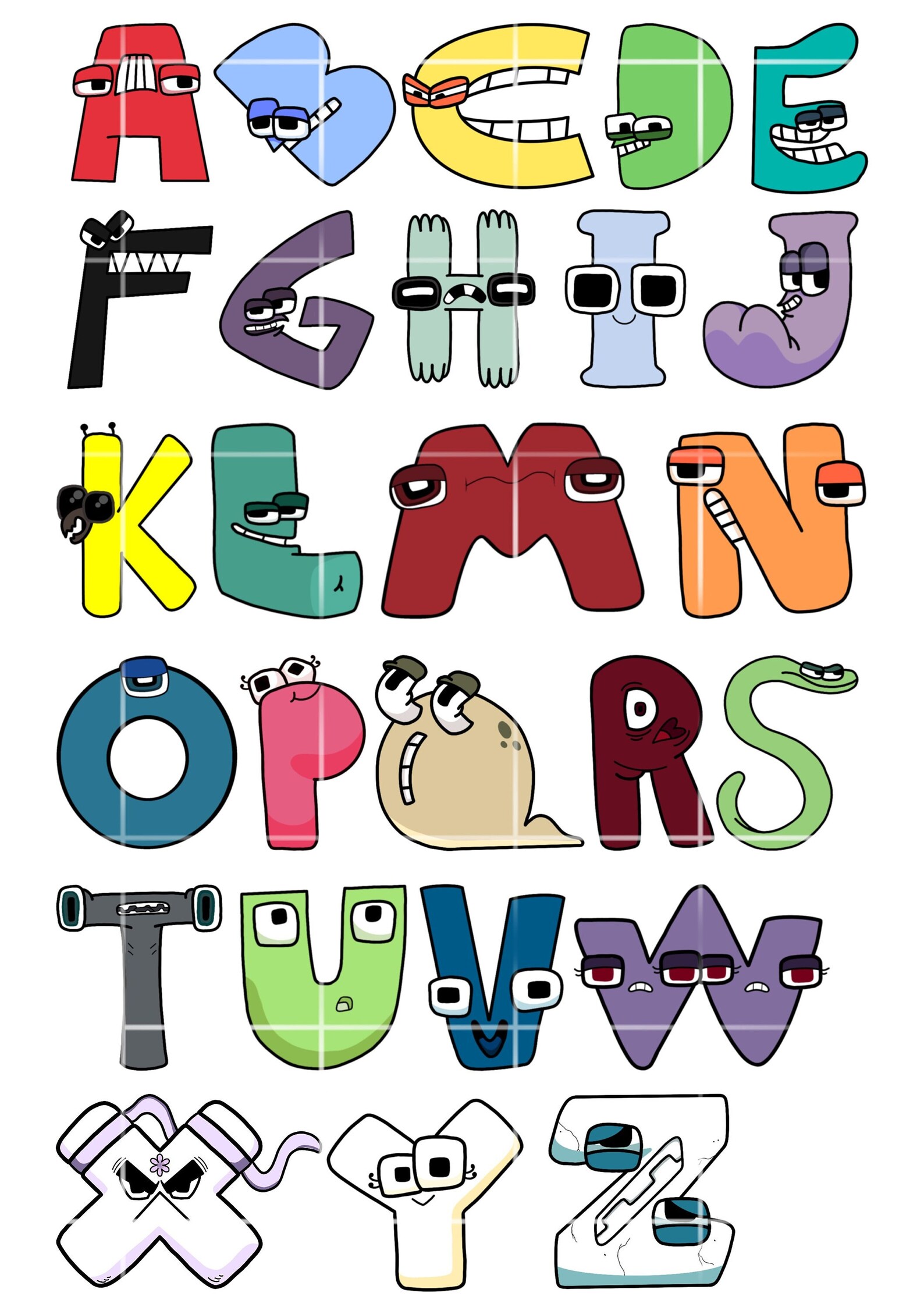 Alphabet Lore Bundle PNG Roblox Youtube Characters Digital Downloadable ...