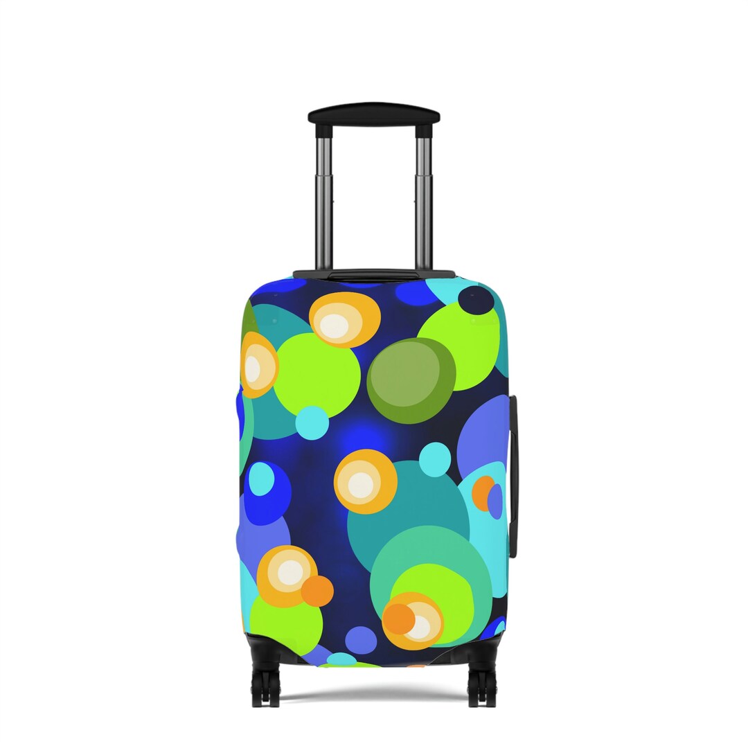 Abstract Design Luggage Cover - Bright Colors - Gift for Travelers - Etsy