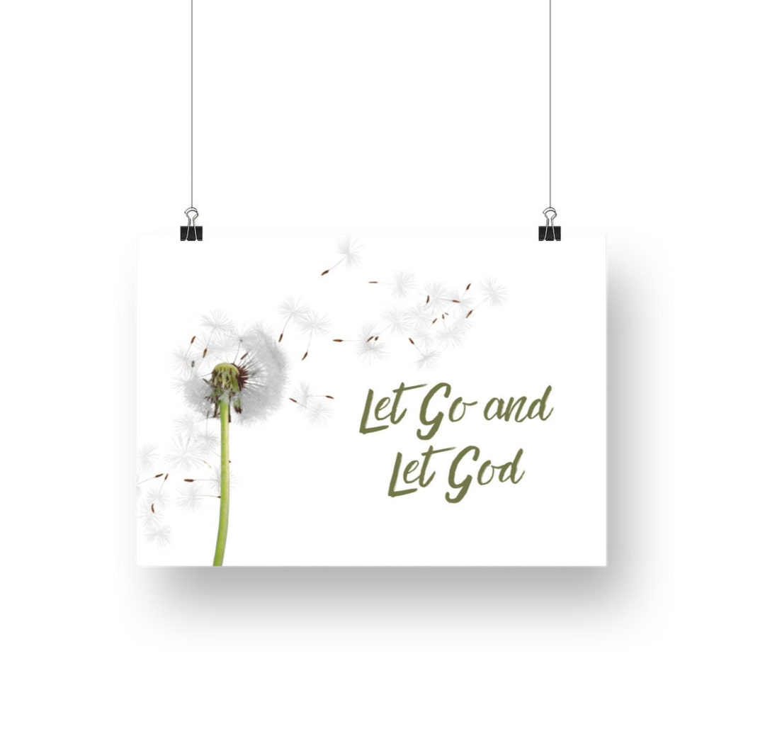 Let Go and Let God Poster - Premium Matte Horizontal Print for ...