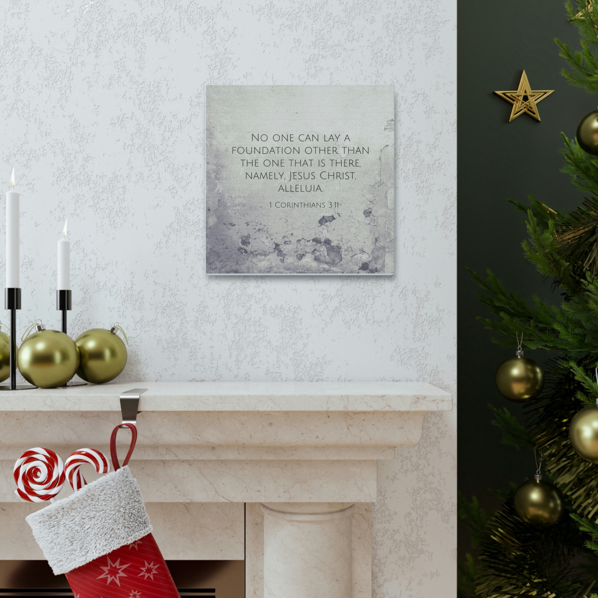 Religious Scripture Quote Wall Decor - Square Canvas Gallery Wraps - 1 ...