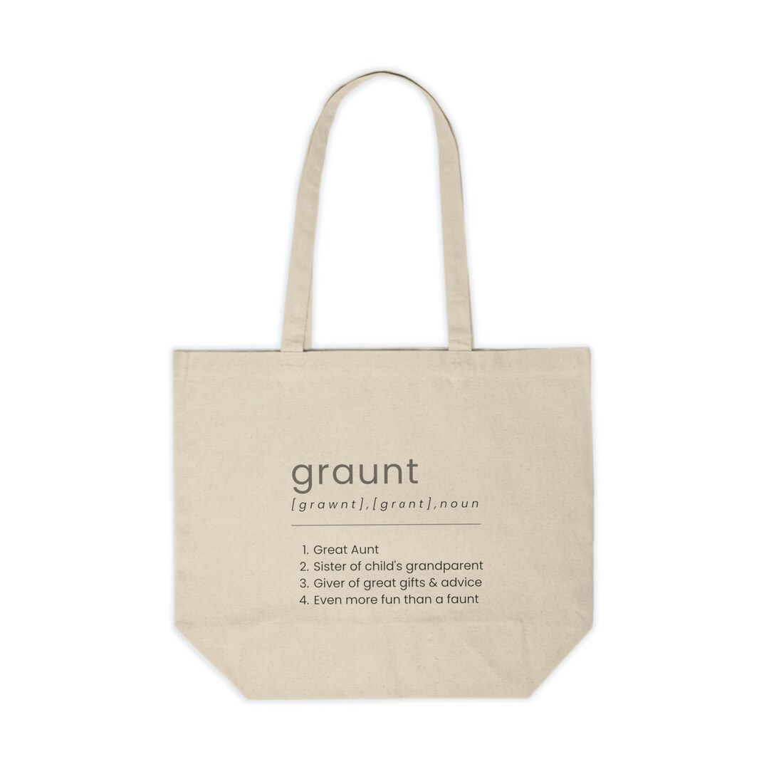 Gift for Great Aunt, Aka Graunt, Canvas Shopping Tote - Etsy