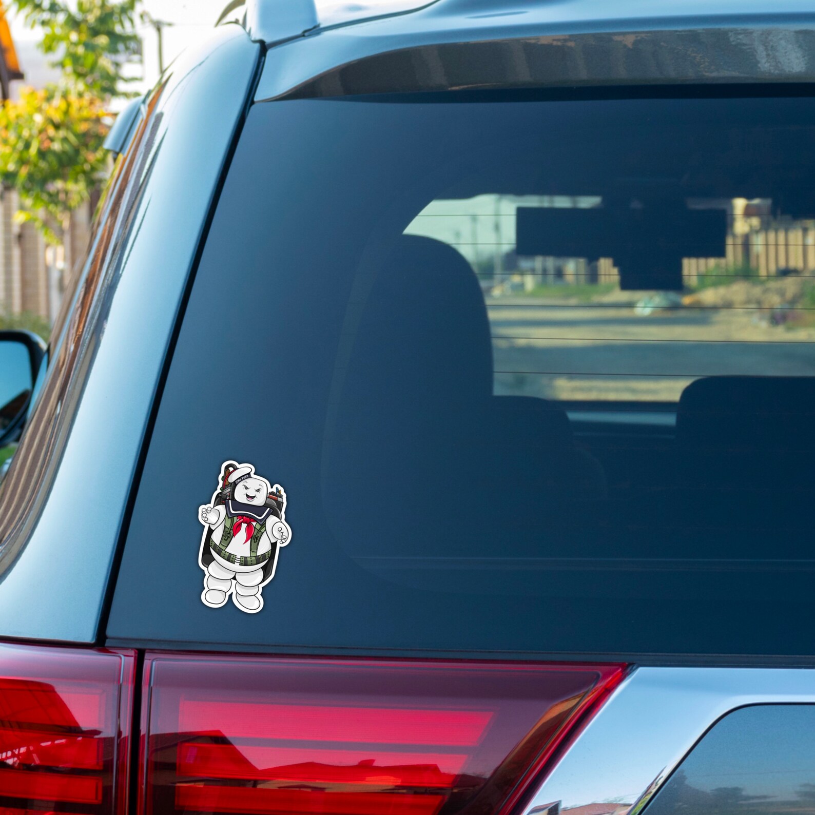 Ghost Fighting Marshmallow Man Waterproof Vinyl Sticker (178) - Etsy