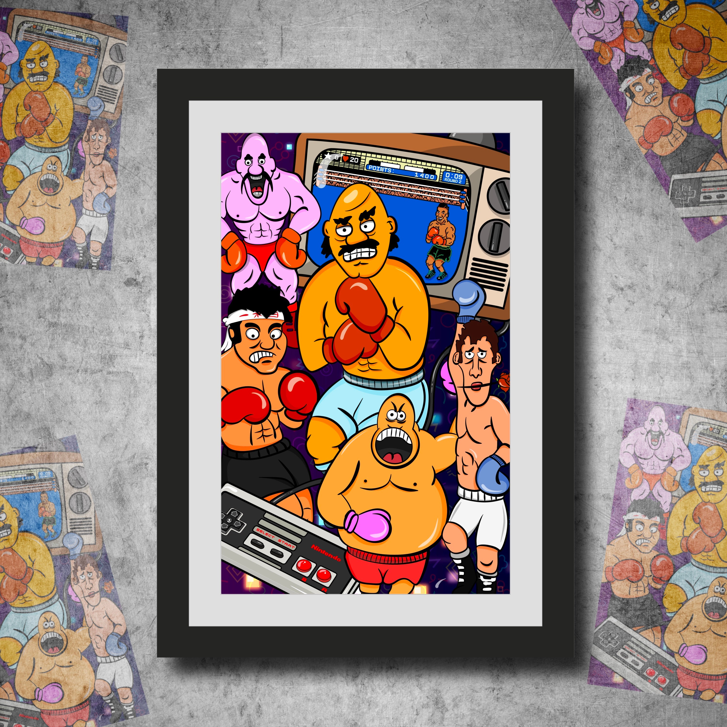 Retro Boxing Game Print Various Sizes (2017 - Etsy