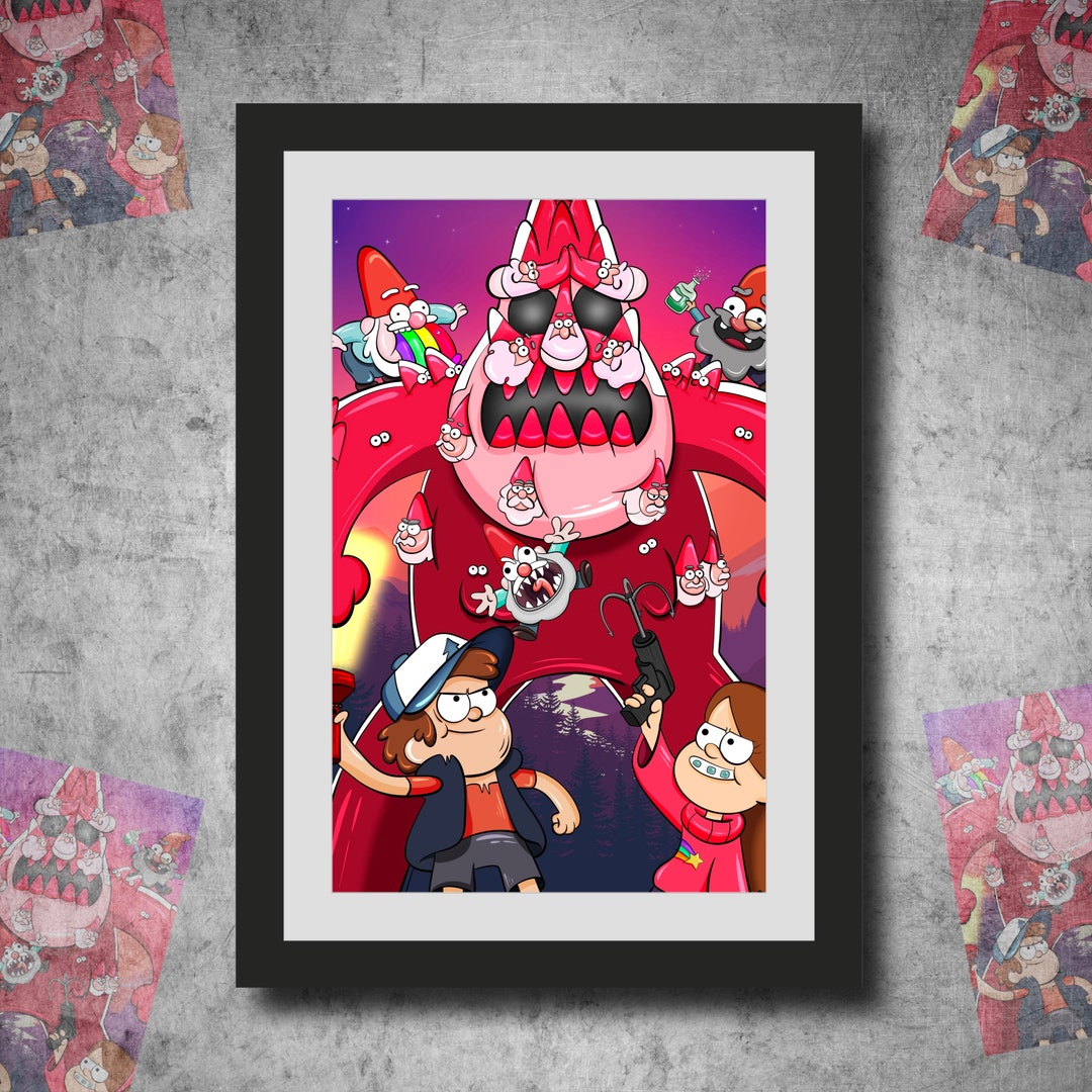 Dipper and Mabel Vs. Gnome Monster Print Various Styles and Sizes (2030 ...