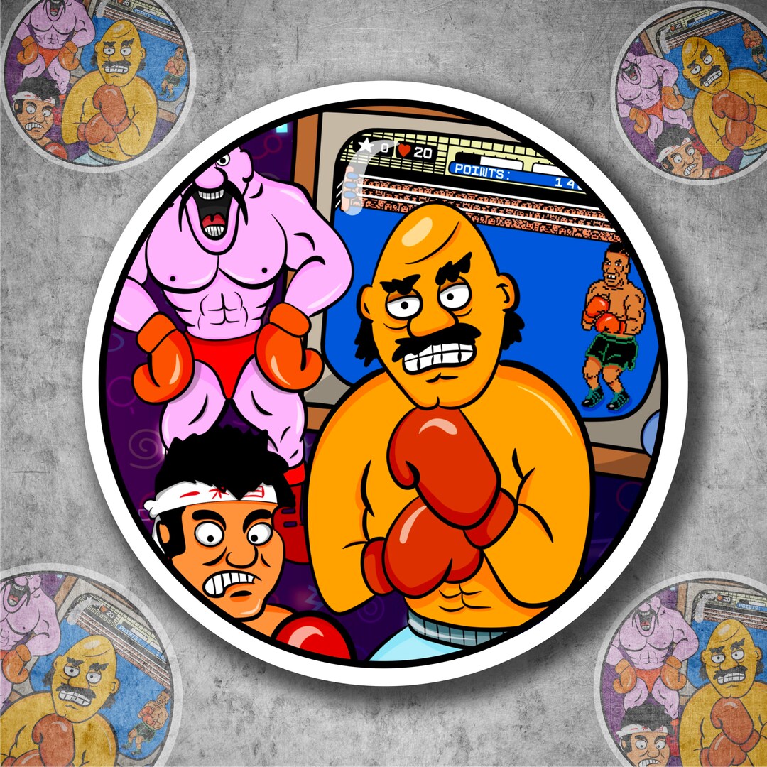 Retro Boxing Game Waterproof Vinyl Sticker (163) - Etsy