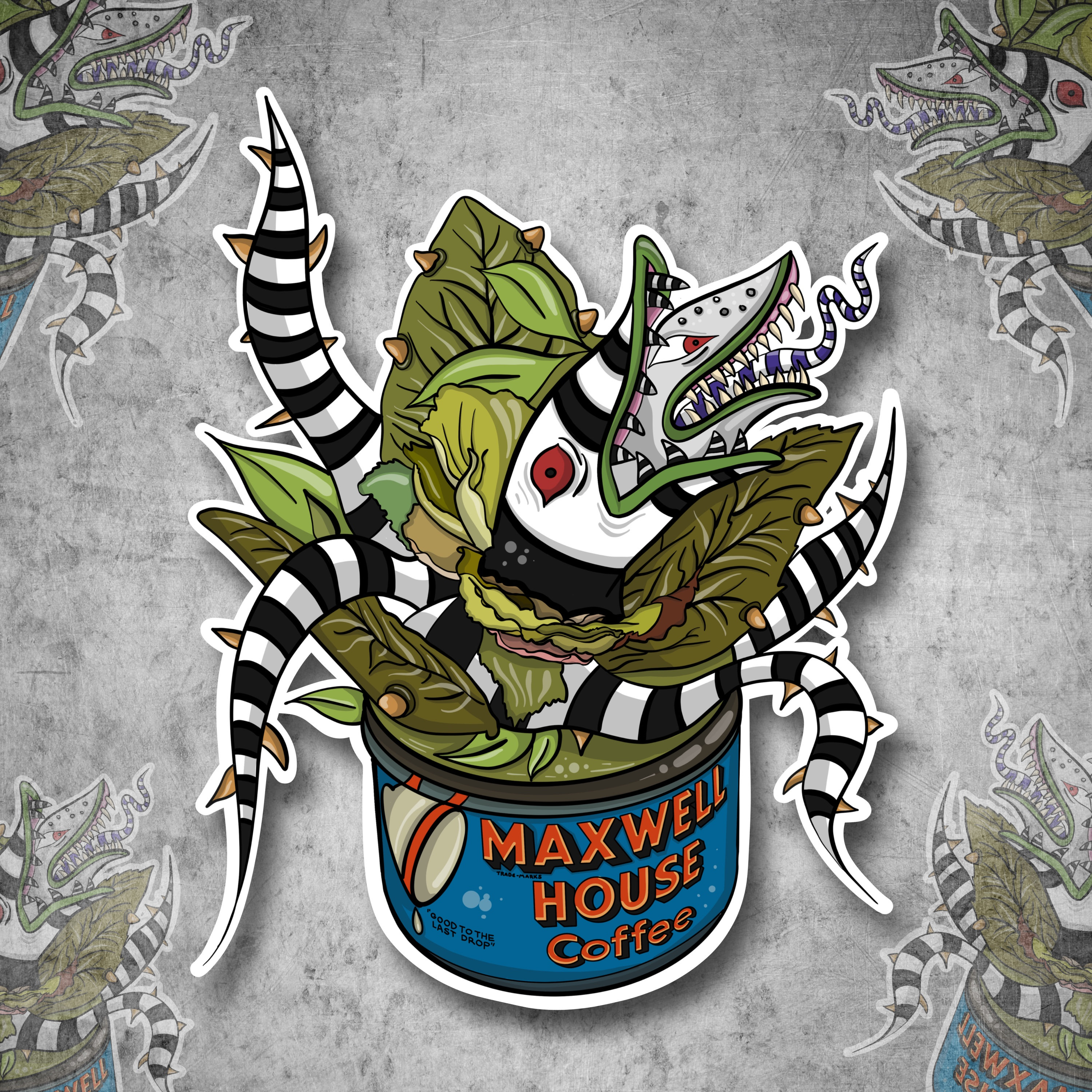 Carnivorous Creature Pop Culture Mashup Vinyl Sticker - Etsy