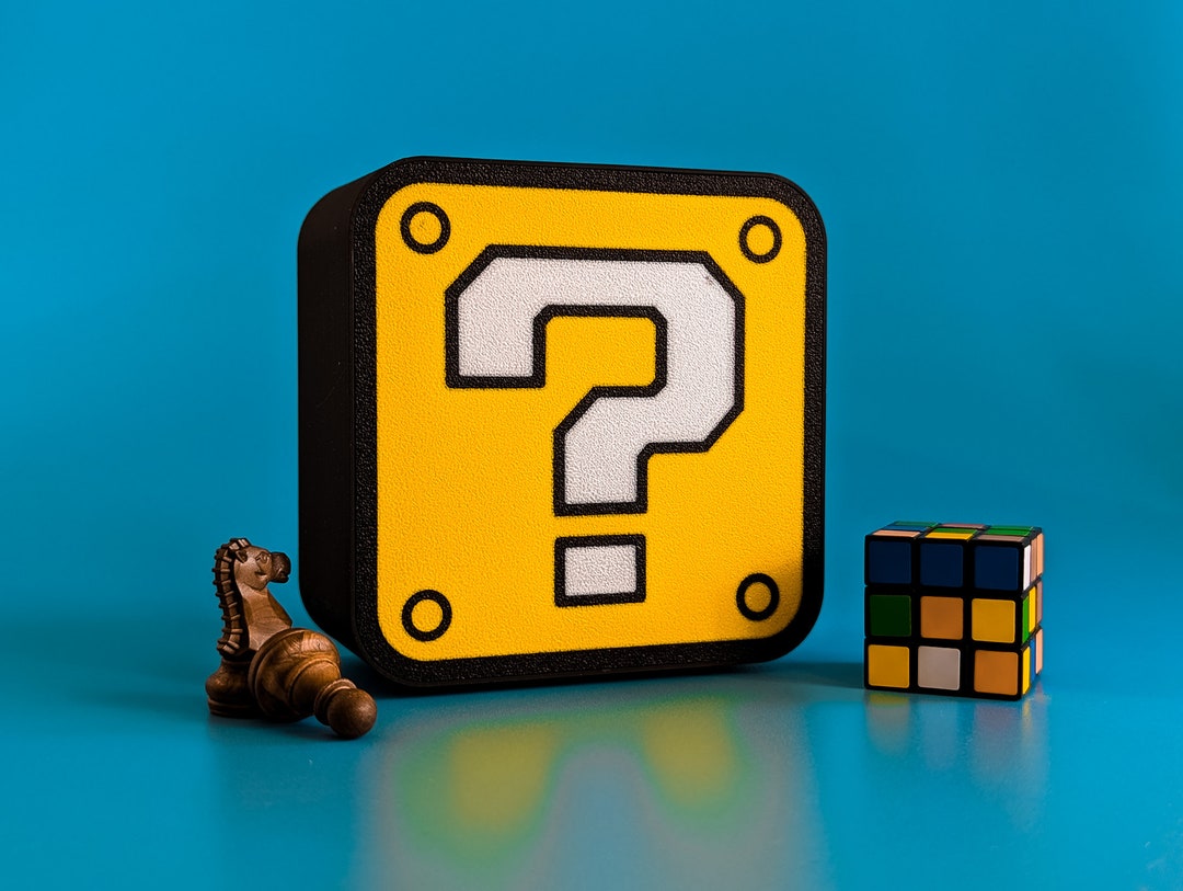 Retro Gamer Question Mark Lightbox 3D-geprinte - Etsy Nederland