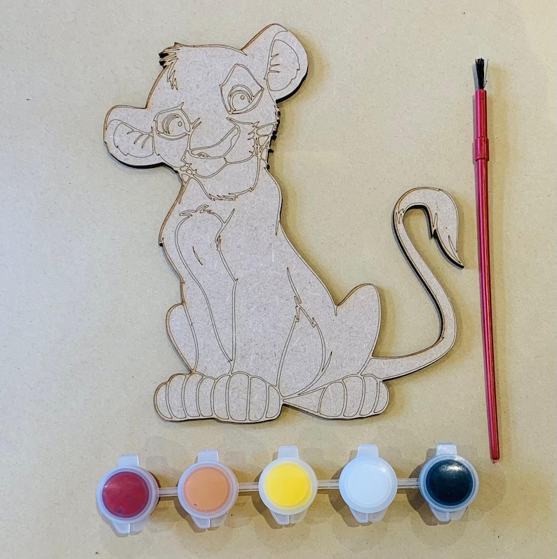 Lion King Party DIY Kit - Paint Your Own Kit - Theme Party Favours ...