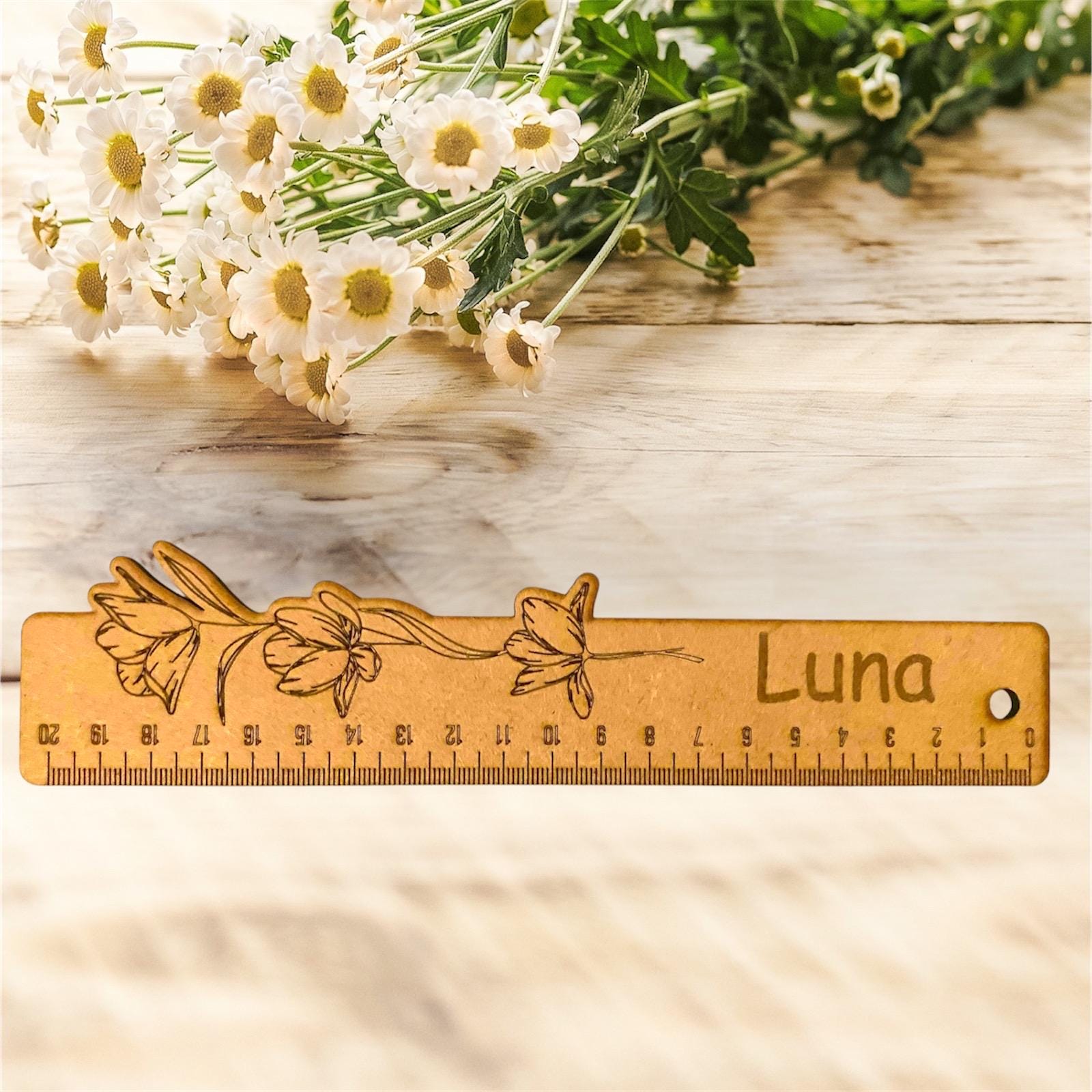 Personalized Rulers With First Name - Wooden Design Theme Rocket ...