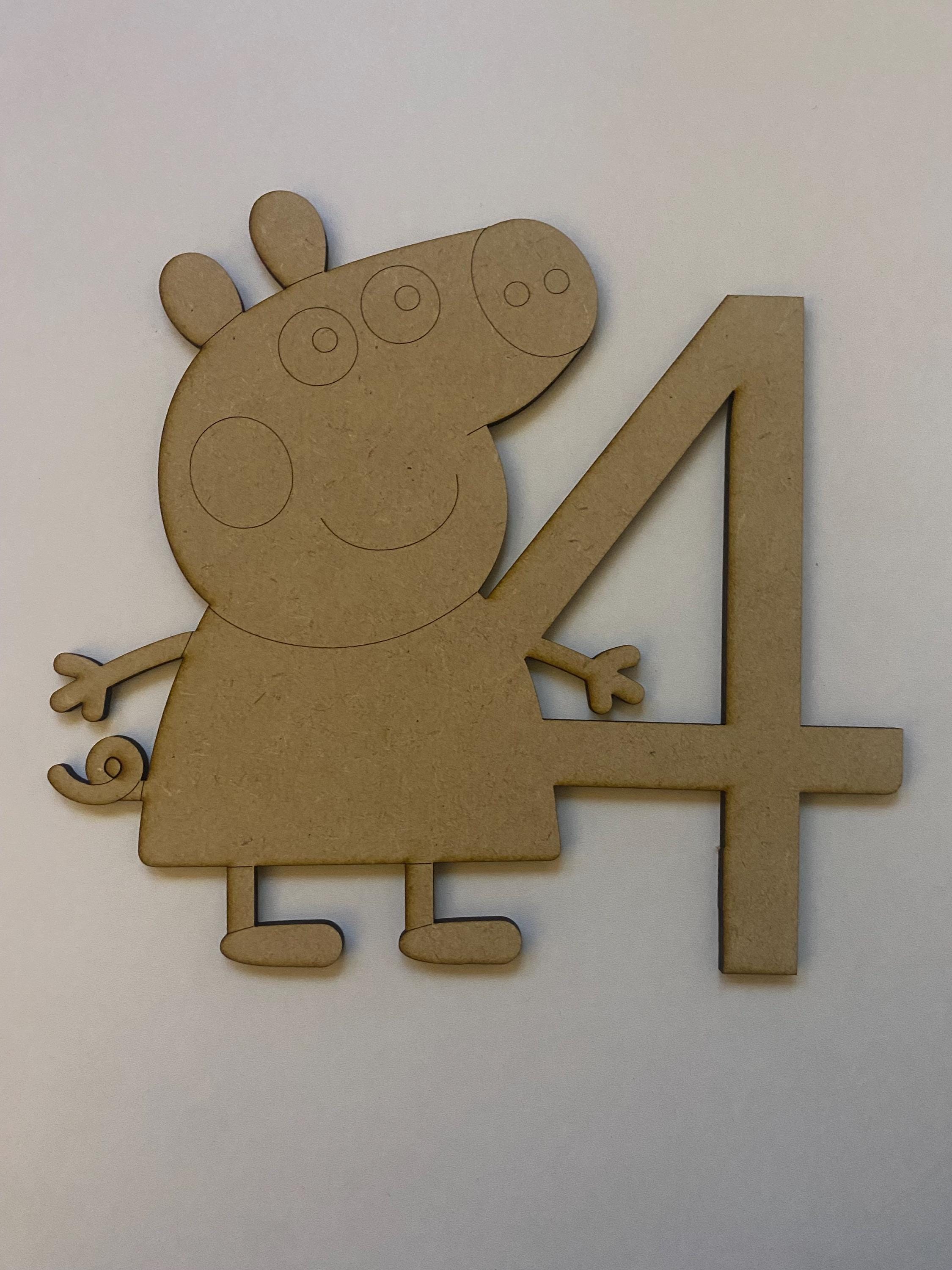 Peppa Pig With Number Party DIY Kit - Paint Your Own Kit - Theme Party ...