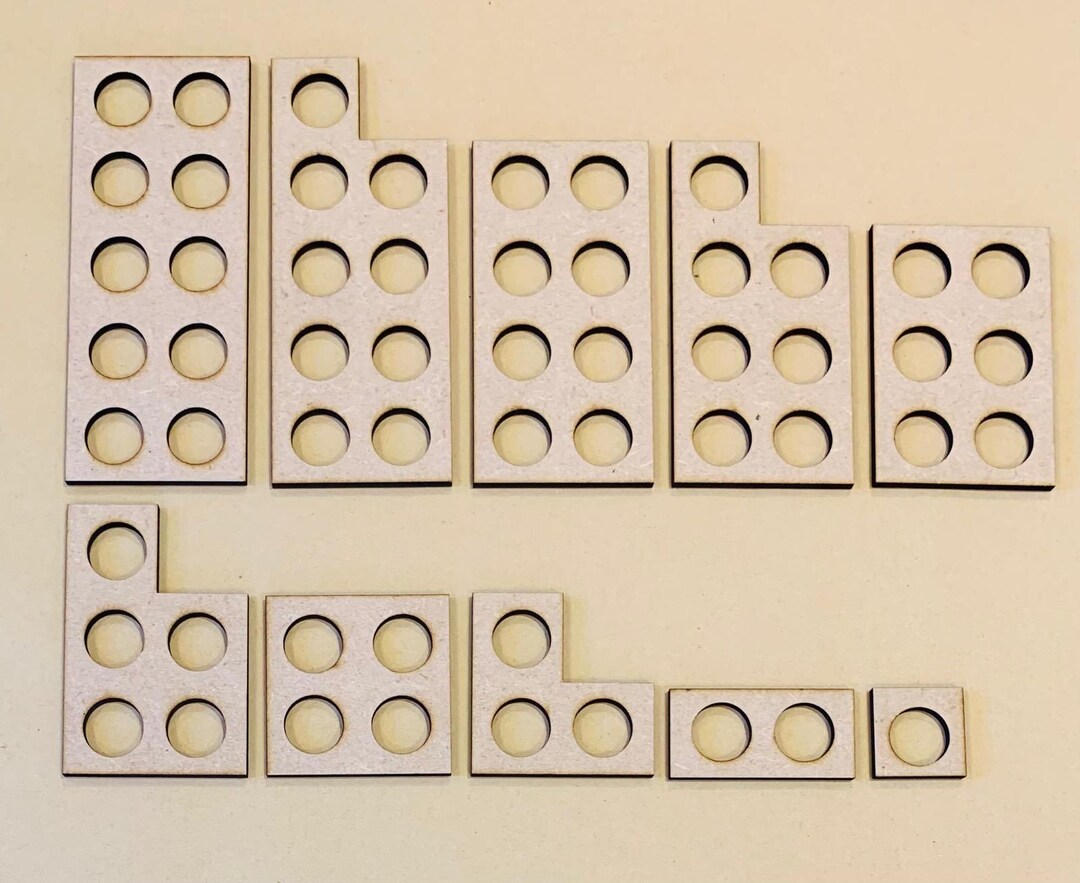 Wooden Numicon Shapes Number Frames Set 1-10 - Montessori Maths Numicon ...