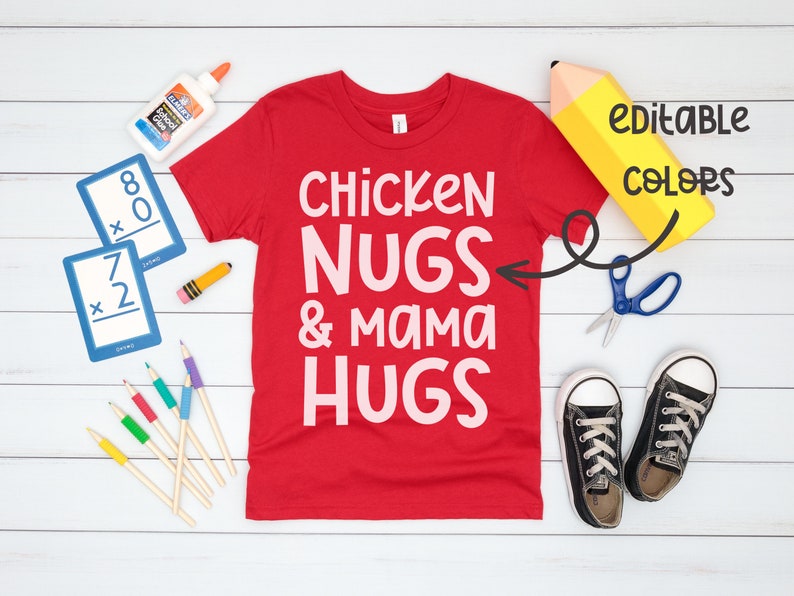 Chicken Nugs and Mama Hugs, Chicken Nuggets Svg Bundle, Family Svg ...