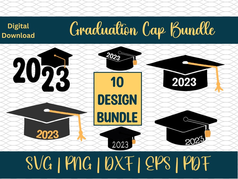 Graduation Caps Svg, Graduation Svg, Graduation Png, Class of 2023 ...