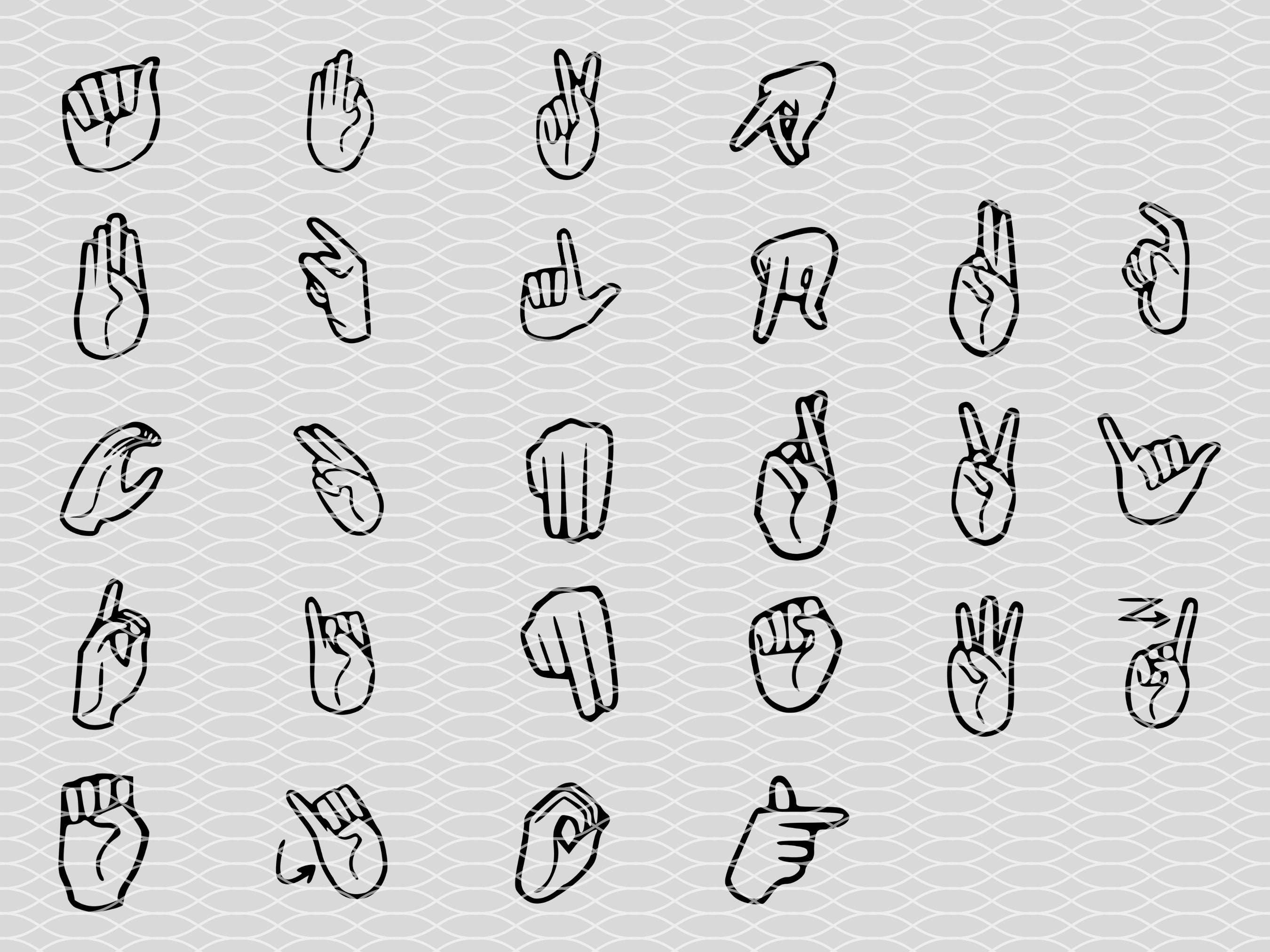 ASL Letters Svg American Sign Language Asl Alphabet Asl Letters Asl Abc ...