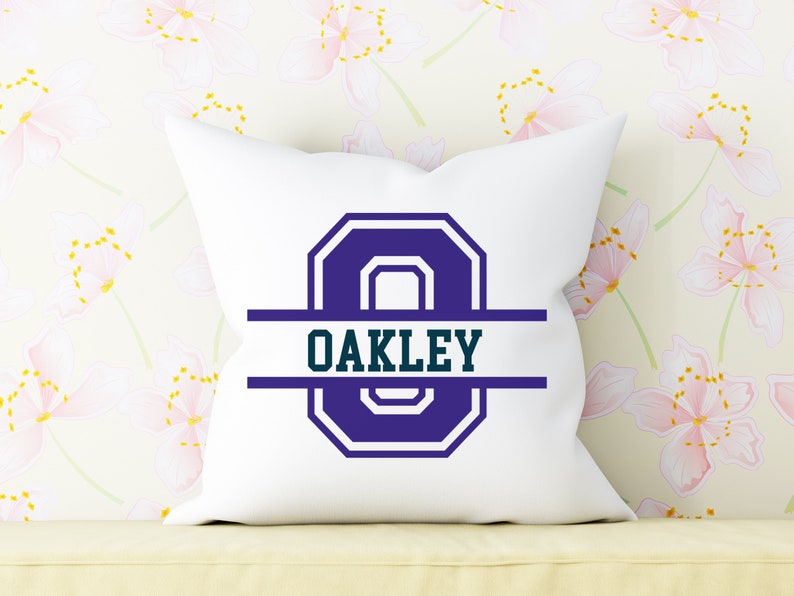Varsity Font Monogram SVG Bundle: Split Letters, Sports Theme (digital ...