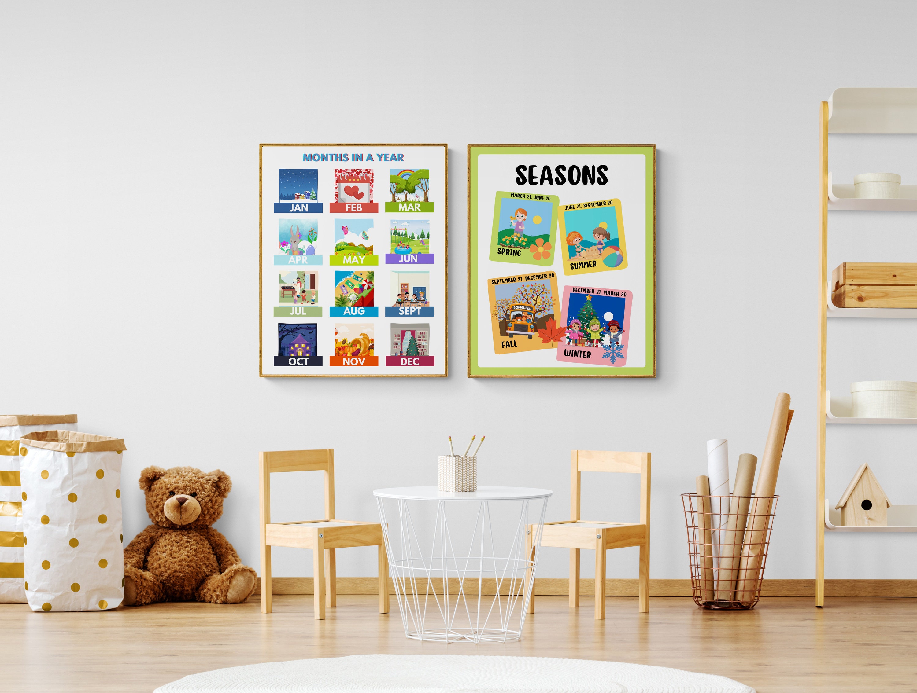 Months of the Year Printable,montessori Education Poster,home Learning ...