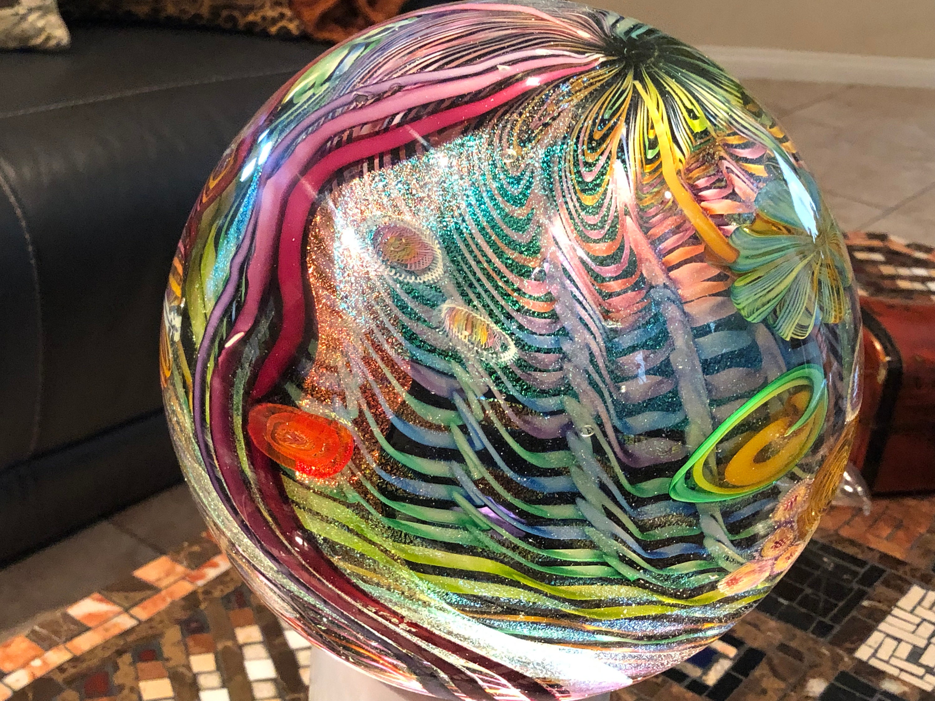 Hand Blown Large Glass Ball & Signed by Nowack 9 Round - Etsy