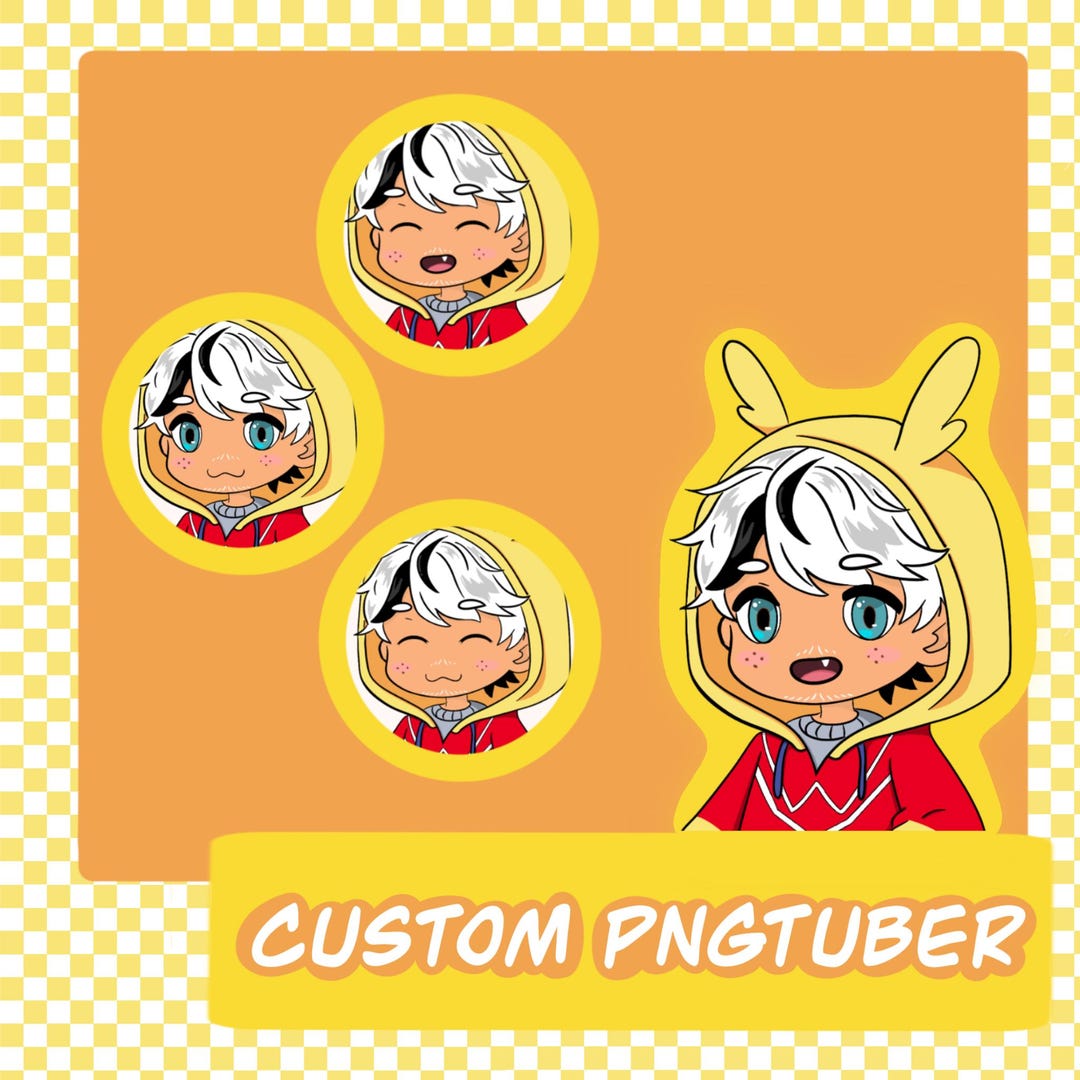 Custom Chibi PNG Character | Chest up | Animated Blinking & Talking - Etsy